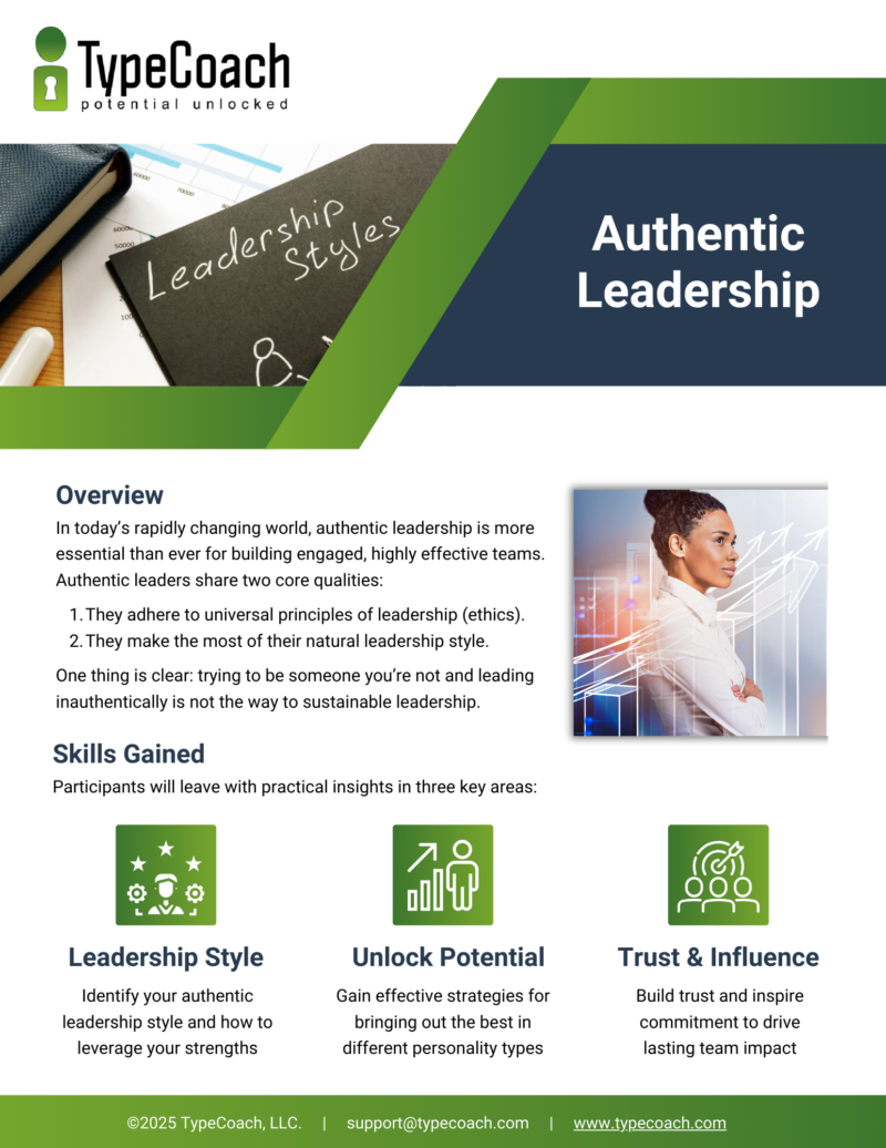TypeCoach Authentic Leadership Master Class